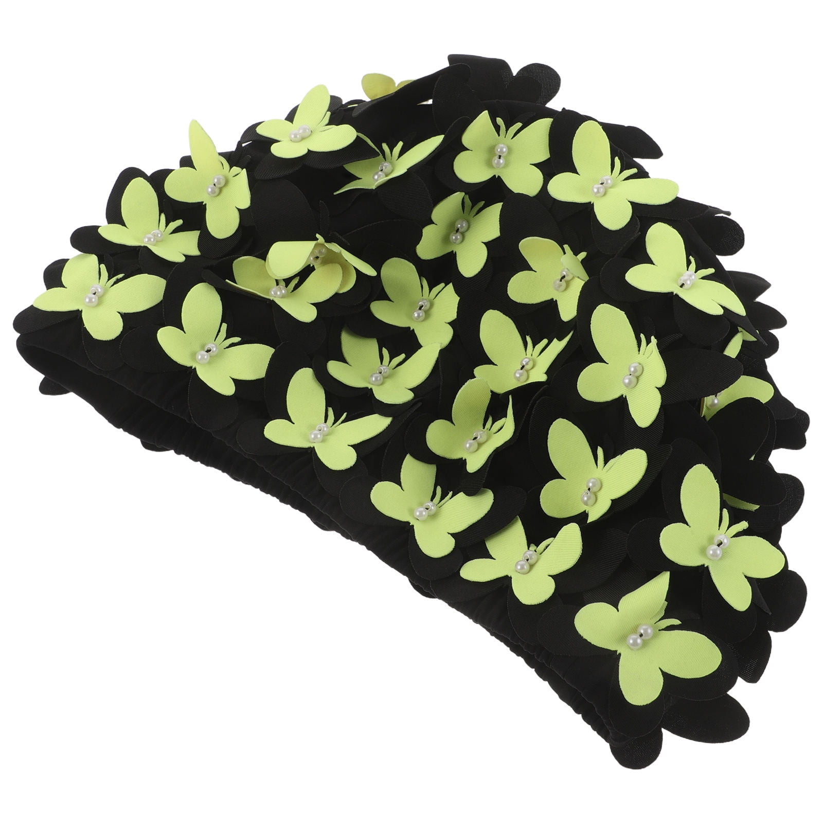 CTIRCHIU Stylish Floral Swim Cap Multi Polyester Waterproof for Pool ...