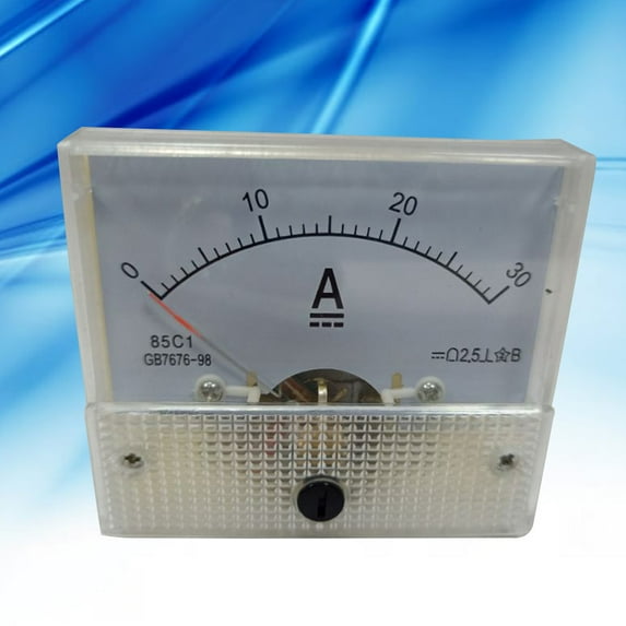 CTIRCHIU DC Amp Meter Analog Panel Meter White ABS Plastic Fine Tuning ...