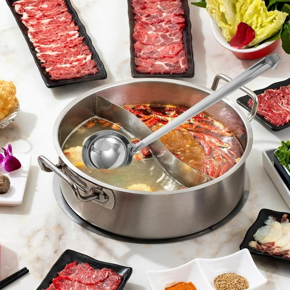 CTIRCHIU Deep Spoons For Soup Silver Stainless Steel Hook Design 1Set ...