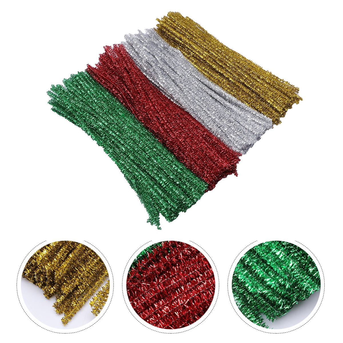 CTIRCHIU 400Pcs Glitter Twisted Sticks for Crafts Kit in Light , Red ...