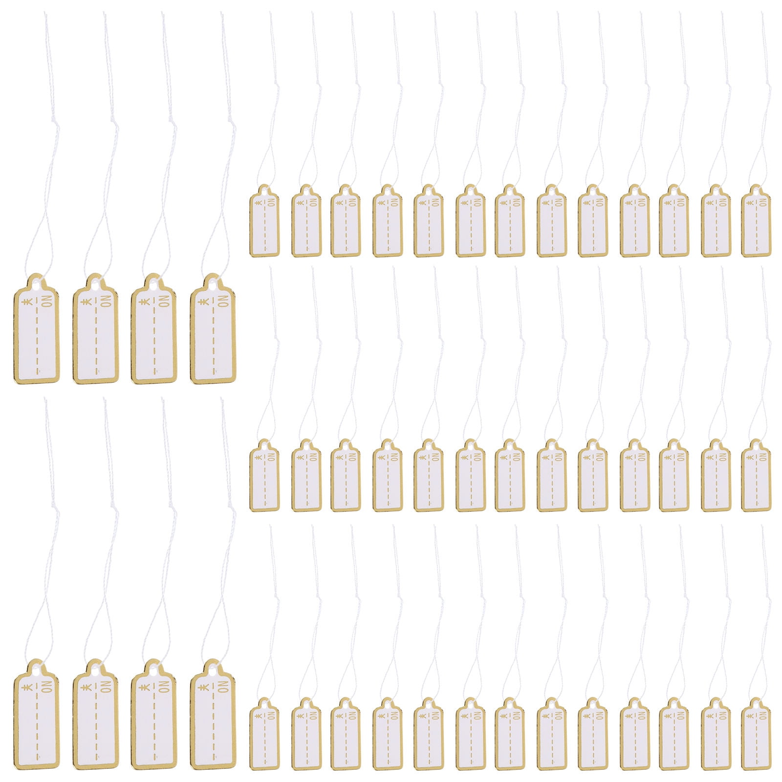CTIRCHIU Golden Rectangular Tags for Labeling and Display in Jewelry ...