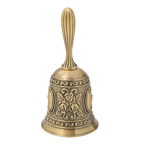 CTIRCHIU Golden Vintage Zinc Alloy Restaurant Reception Service Bell ...