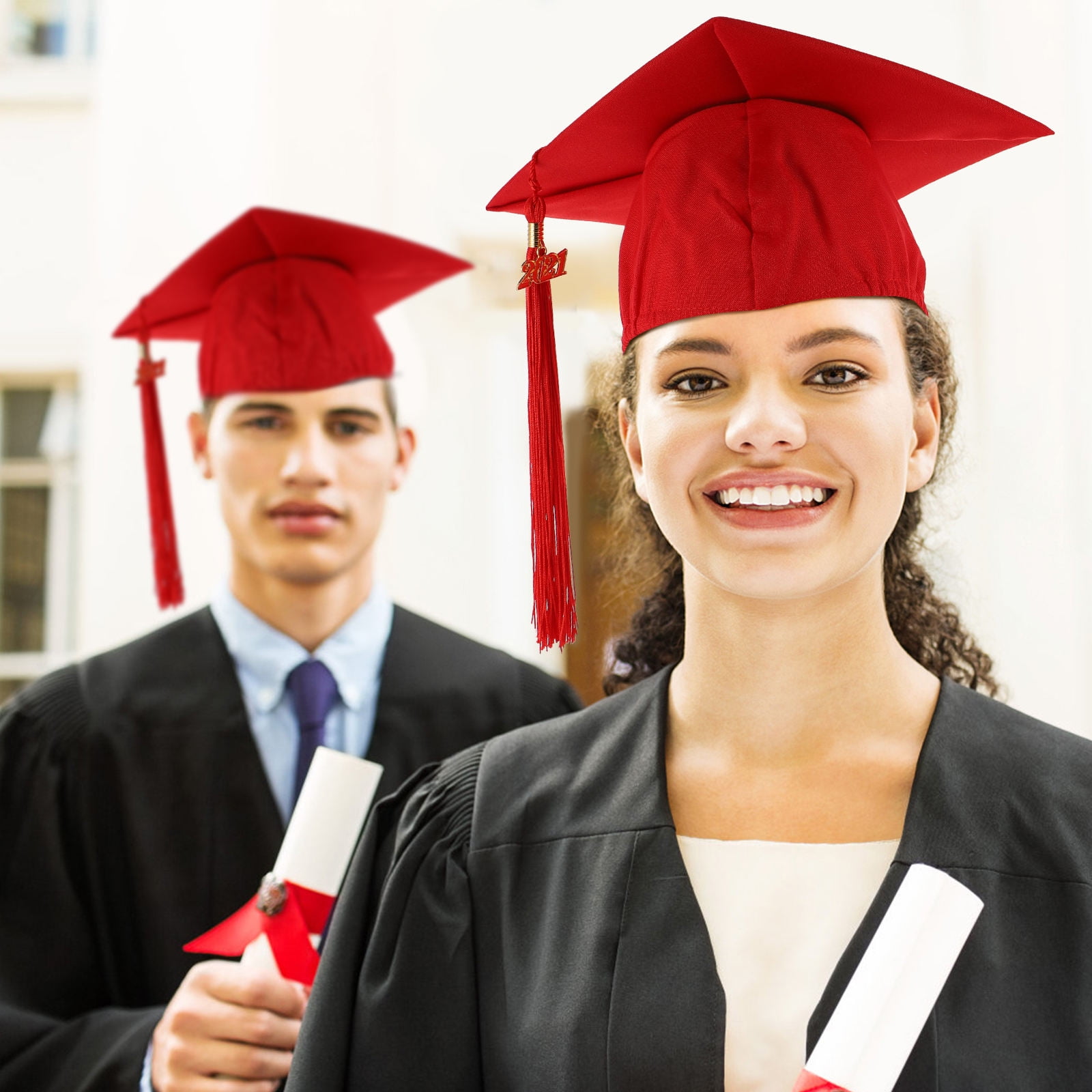 CTIRCHIU 1Pc Useful Red Graduation Party Hat with Firm Fit and Stylish ...