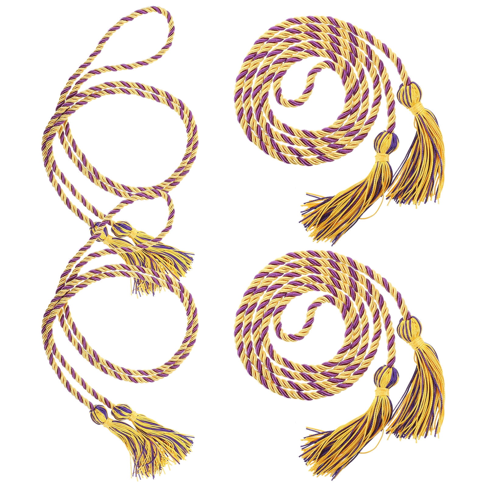 CTIRCHIU Graduation Tassel Cord 4Set In Purple And Gold For Graduation ...