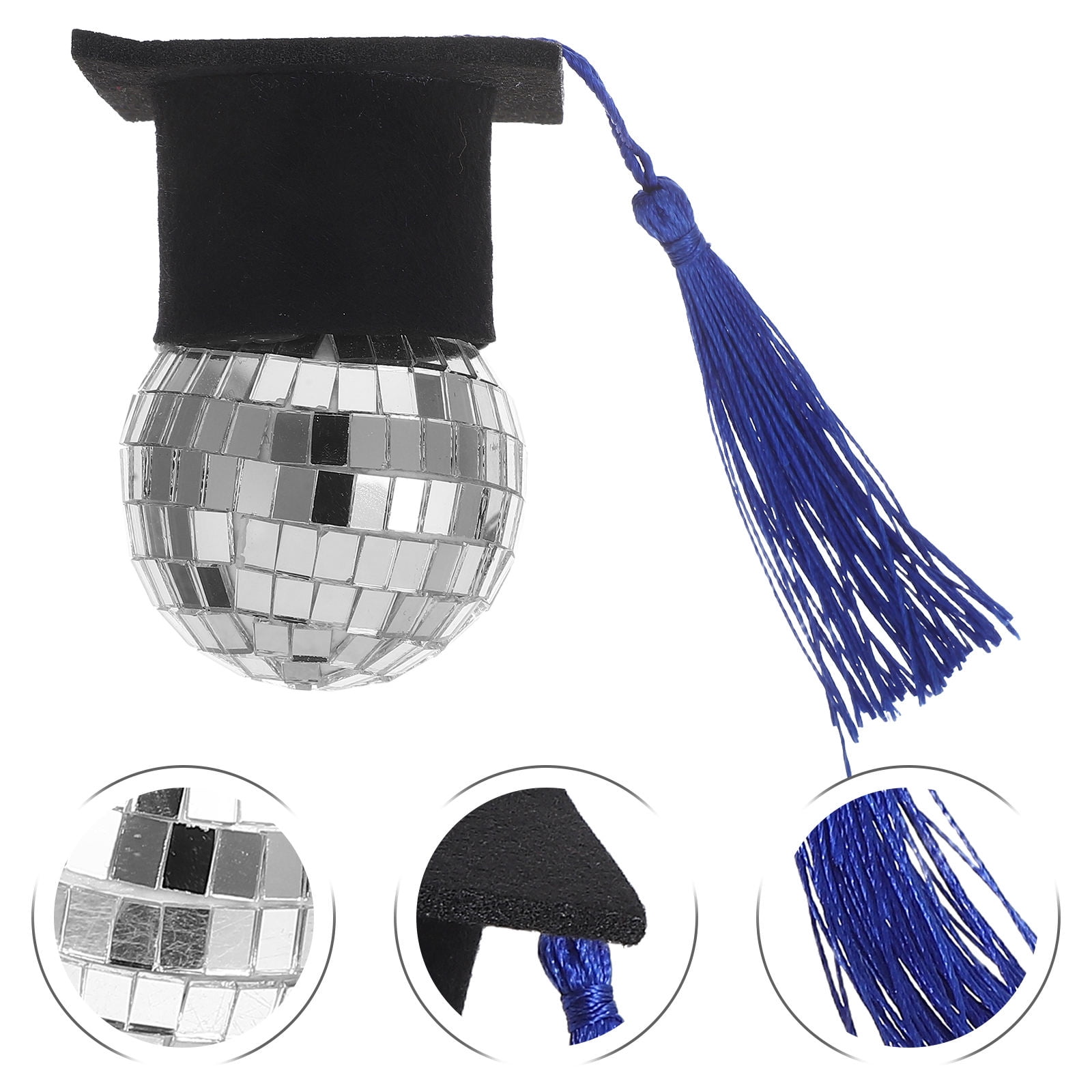 CTIRCHIU Graduation Topper For Cake Disco Ball Decorations With ...