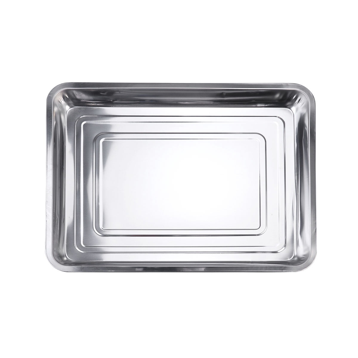 CTIRCHIU Smooth Silver Grill Pan Safe Lightweight for Kitchen and Home ...