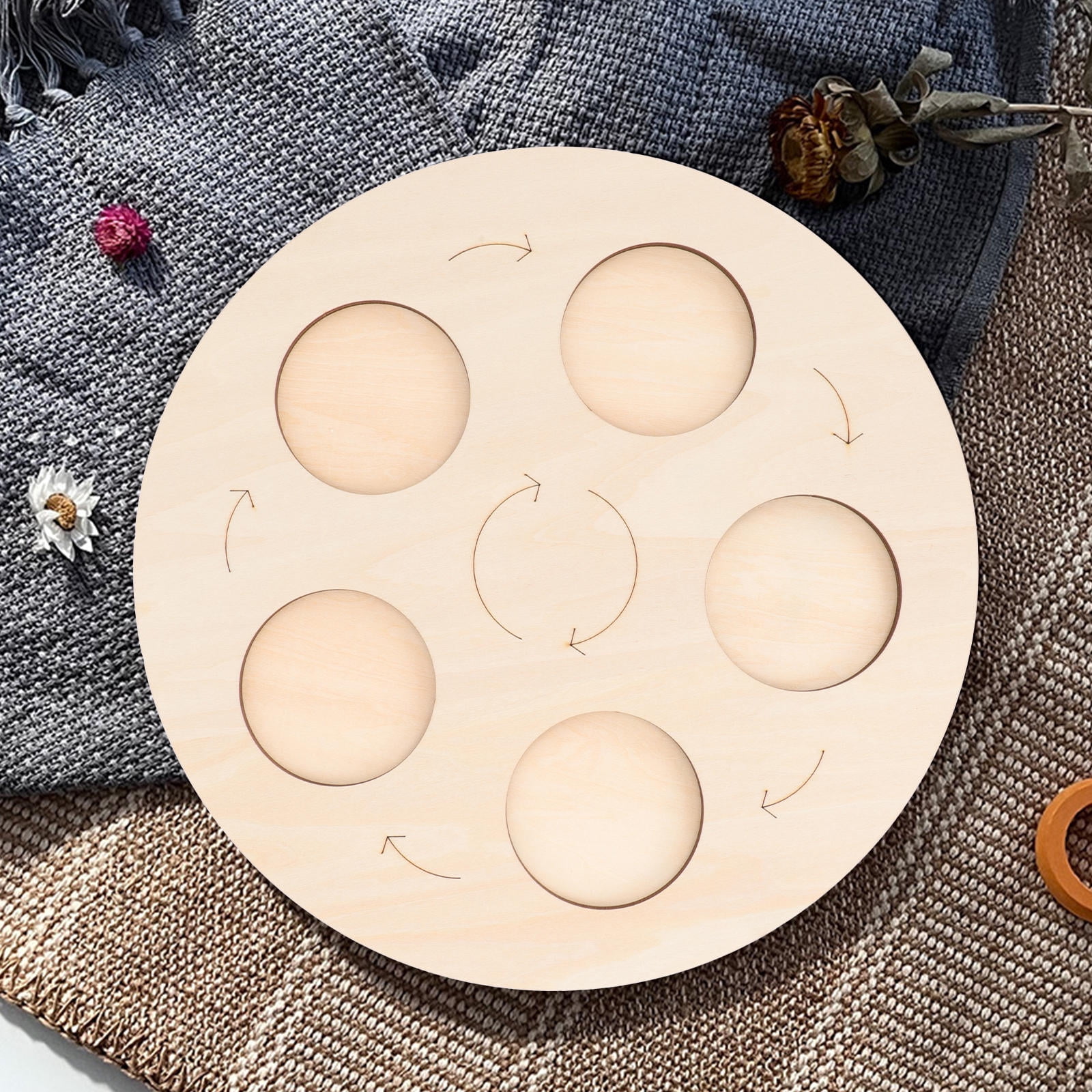 CTIRCHIU Growth Cycle Plate 1Pcs Khaki Wood For Boys And Girls Early ...