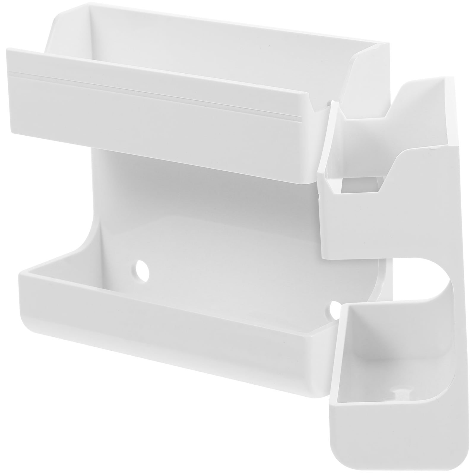 CTIRCHIU Wall Mount Remote Control Holder, White Plastic Storage ...