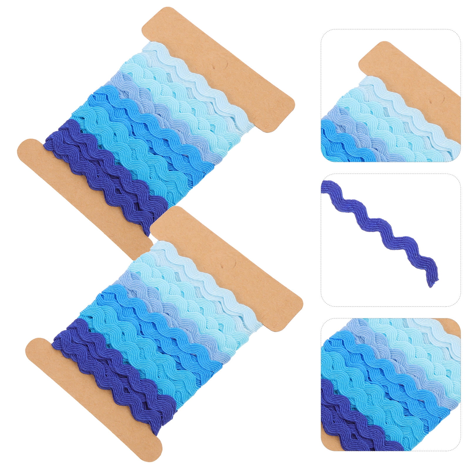 CTIRCHIU Holiday Present Ribbon 2Pcs of Polyester Wavy Trim Ribbons for ...