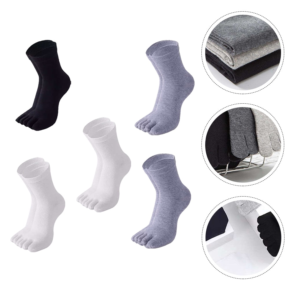 CTIRCHIU Men Sports Running Socks 5 Pairs Reinforcement at Toe and Heel ...