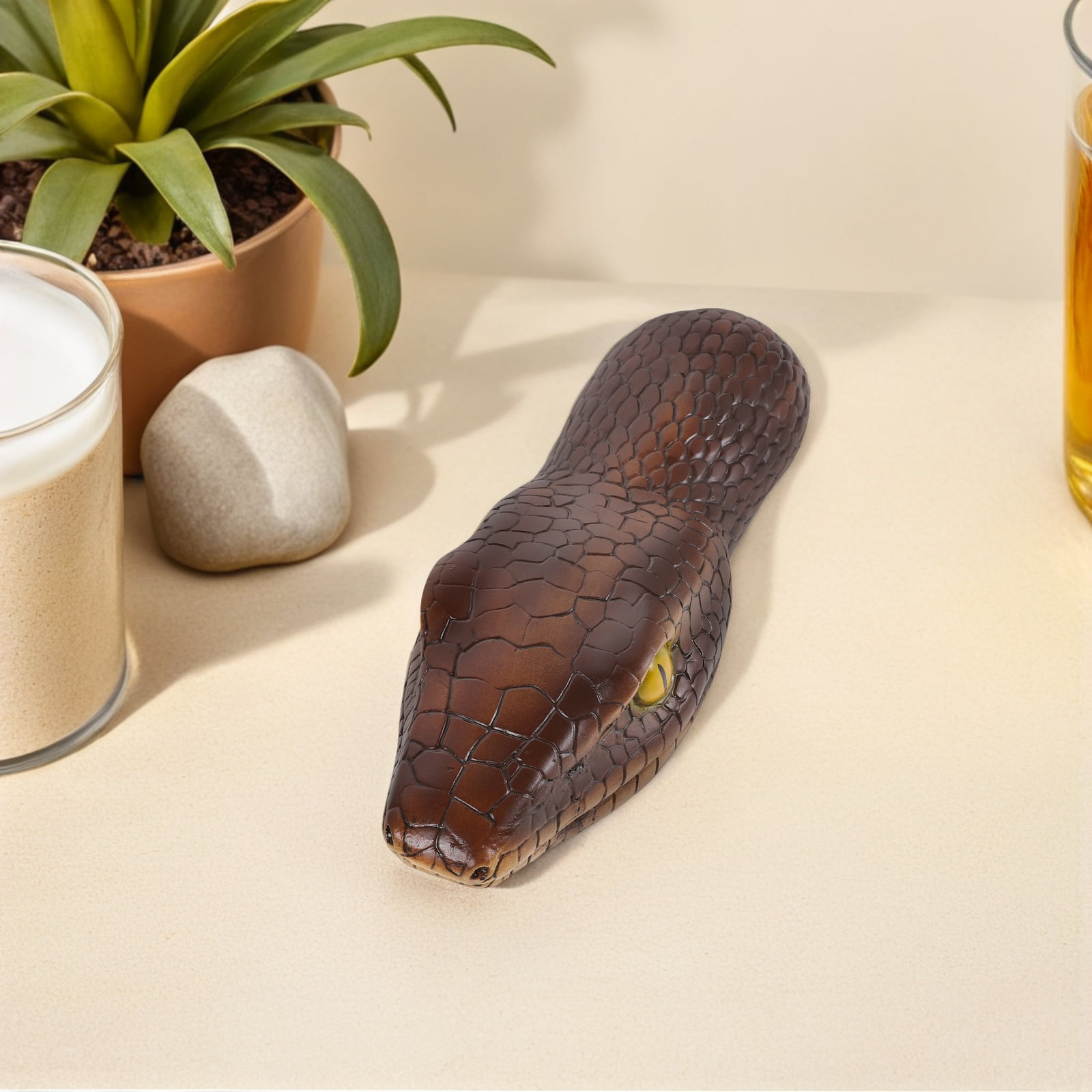 CTIRCHIU Floating Snake Decoy Snake Head Decoration Light Brown 1Pack ...