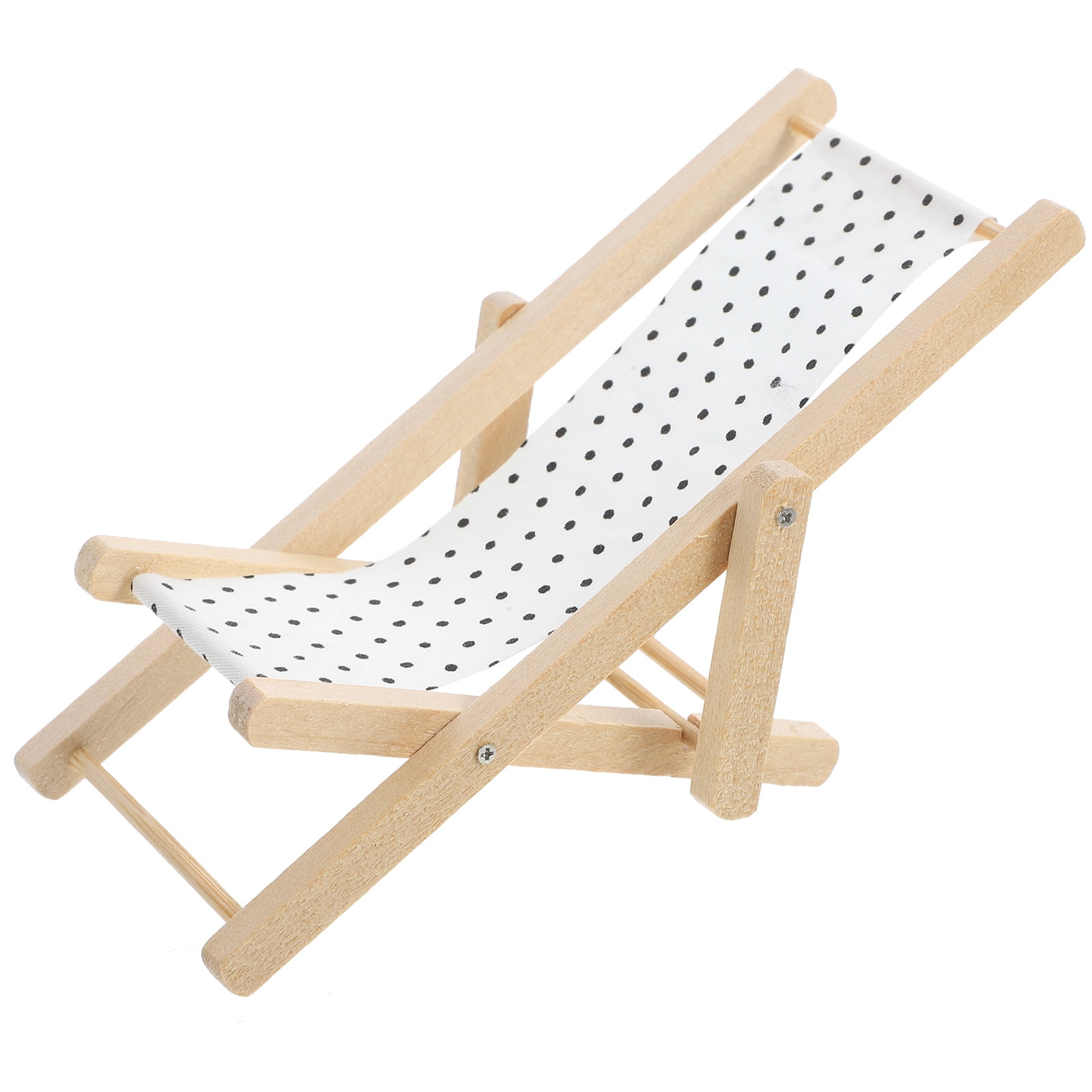 CTIRCHIU Mini Furniture for Dollhouse Mini Beach Chair Black Cloth ...