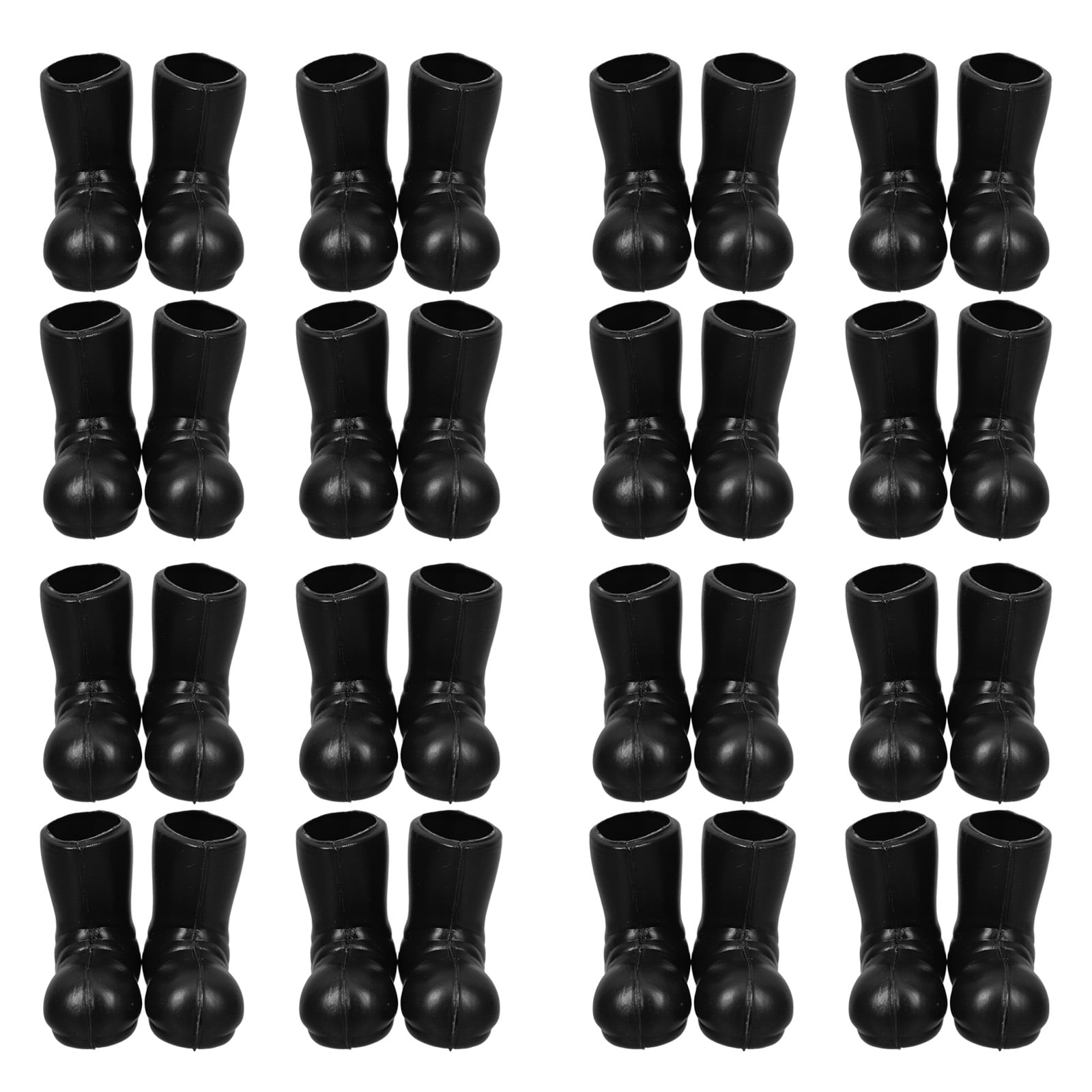 CTIRCHIU 50pcs Mini Santa Claus Boots: Tiny Black Doll Shoes Mini Shoes ...
