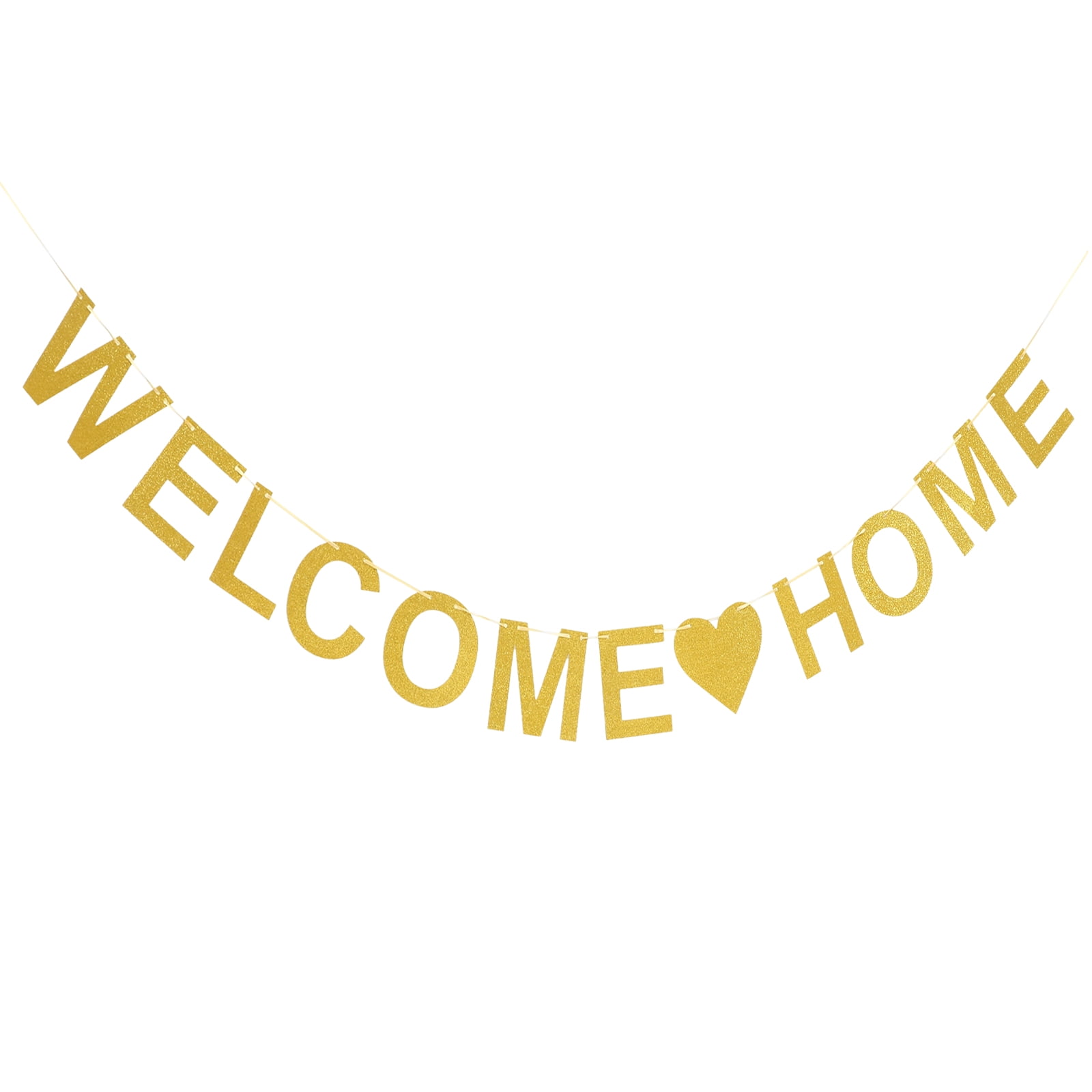 CTIRCHIU Party Supplies Welcome Home Banner 12X4.6Inch Golden For ...