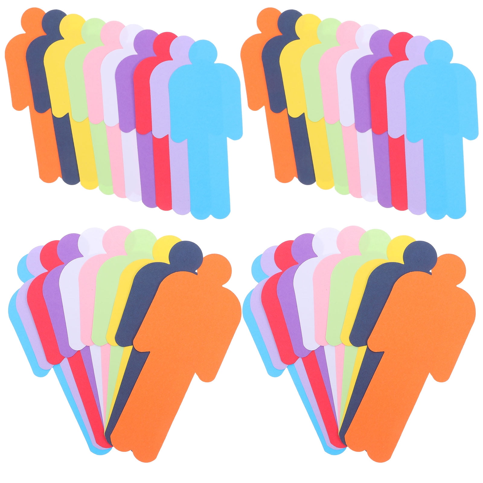 CTIRCHIU People Shaped Dual-Color Paper 150-Pcs For Children Sketching ...