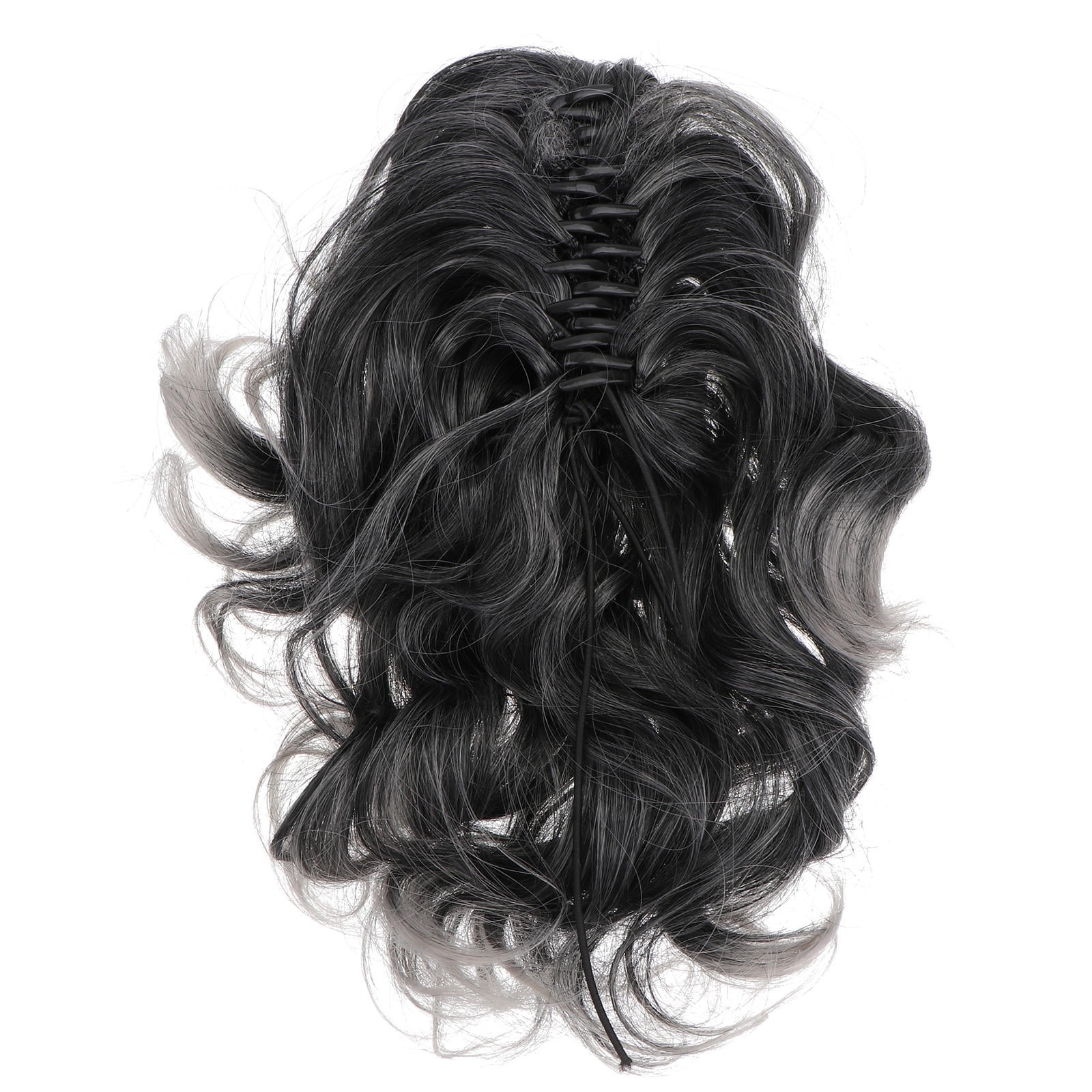 CTIRCHIU Ponytail Extension with Claw Clip Attachment Black Synthetic ...