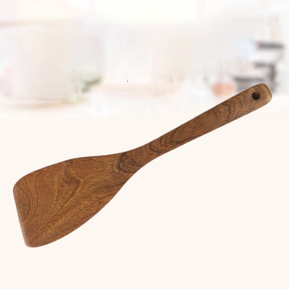 CTIRCHIU Premium Coffee Wooden Spatula for Cooking Solid Wood Kitchen ...