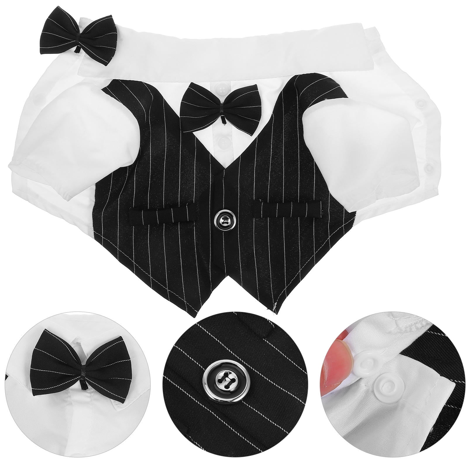 CTIRCHIU Black Dog Formal Dress Shirt Pet Costume Lightweight ...