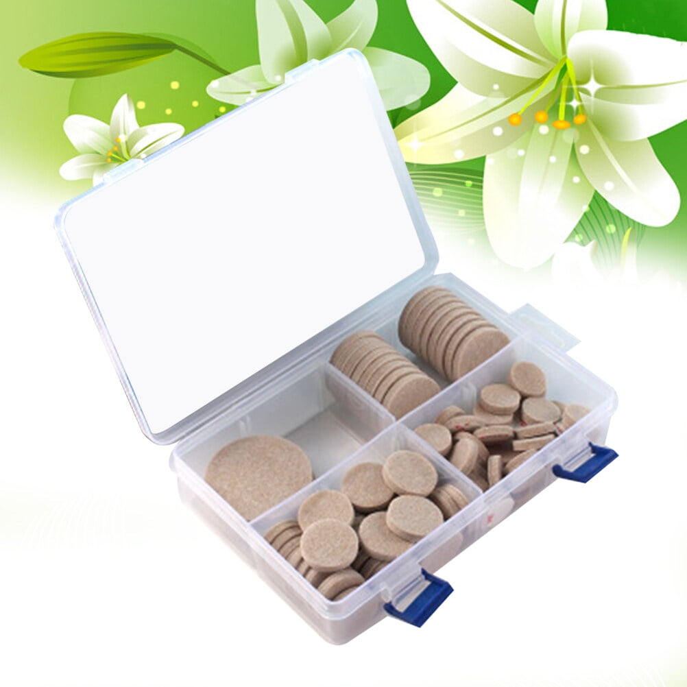 CTIRCHIU Round Beige Felt Pads Floor Protector for Furniture Chairs ...