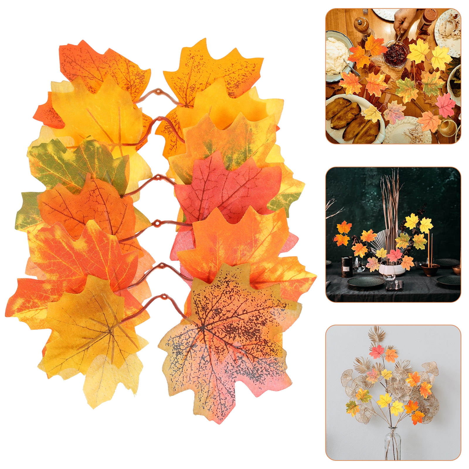 CTIRCHIU Simulated Maple Leaf Decorations 30Pcs For Walls And ...