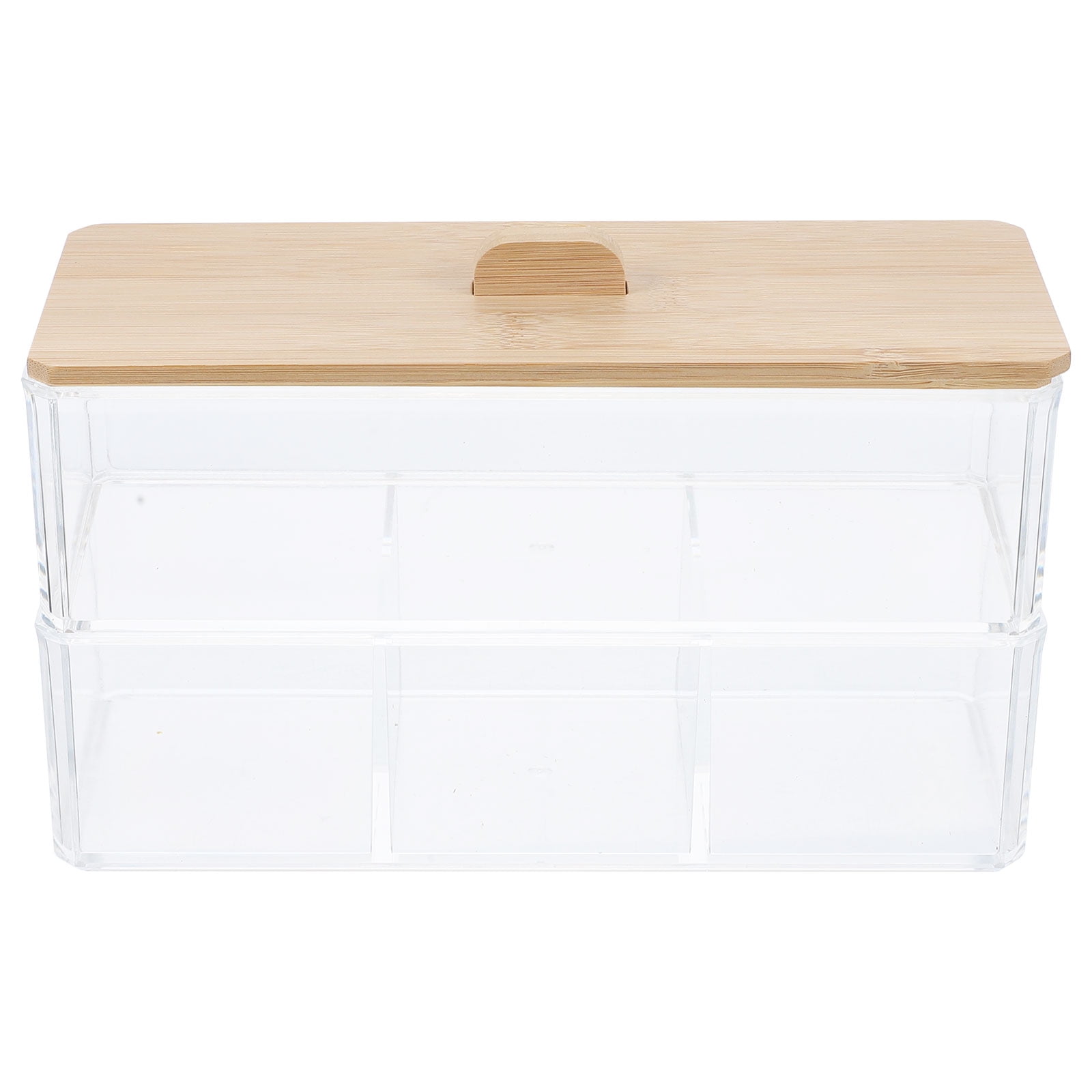 CTIRCHIU Divided Storage Containers with Lids Cosmetics Storage Box ...