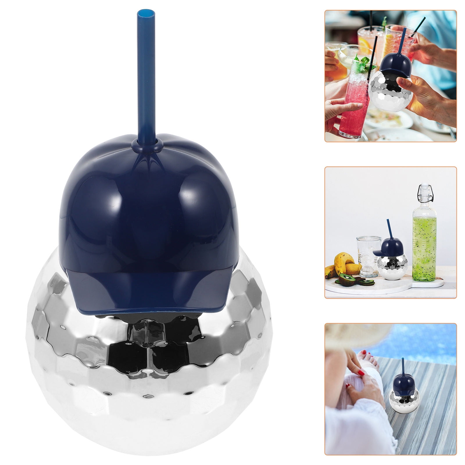 CTIRCHIU Dark Sparkling Cup with Detachable Straw for Barbecue Parties ...