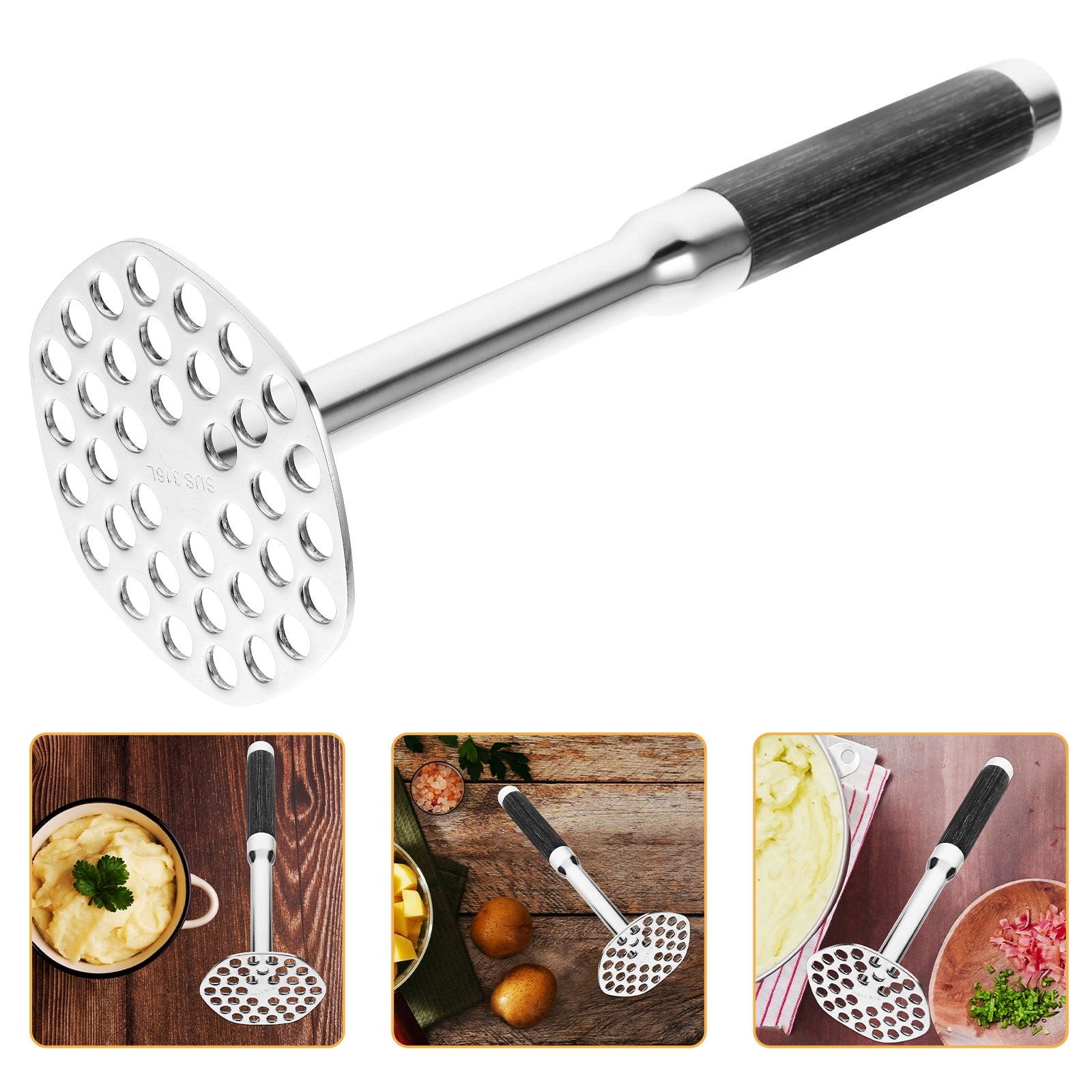 CTIRCHIU Stainless Steel Potato Masher for Effortless Mashing Ideal for ...