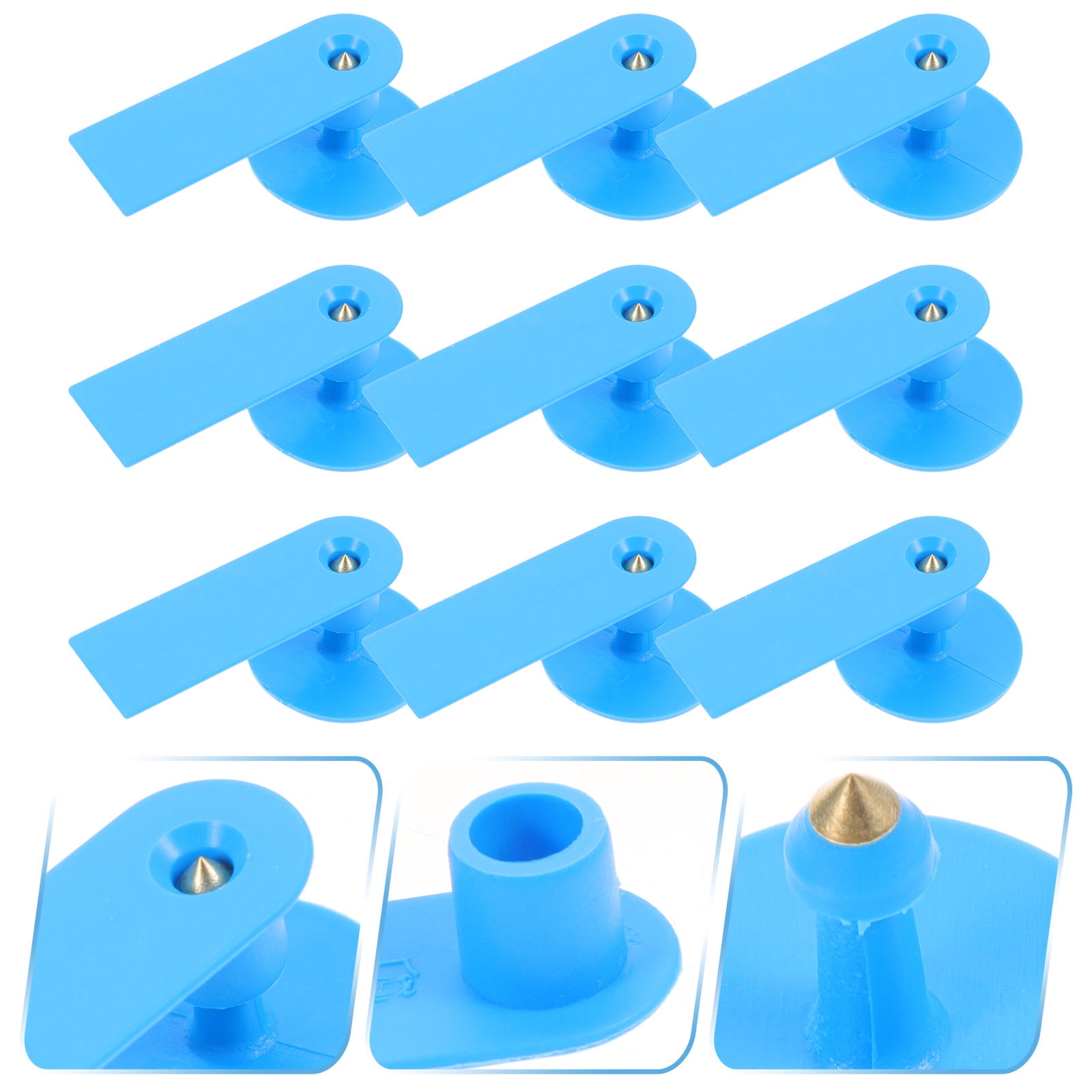CTIRCHIU Tpu Sky-Blue Rectangle 100Pcs Animal Ear Tags for Cattle Sheep ...