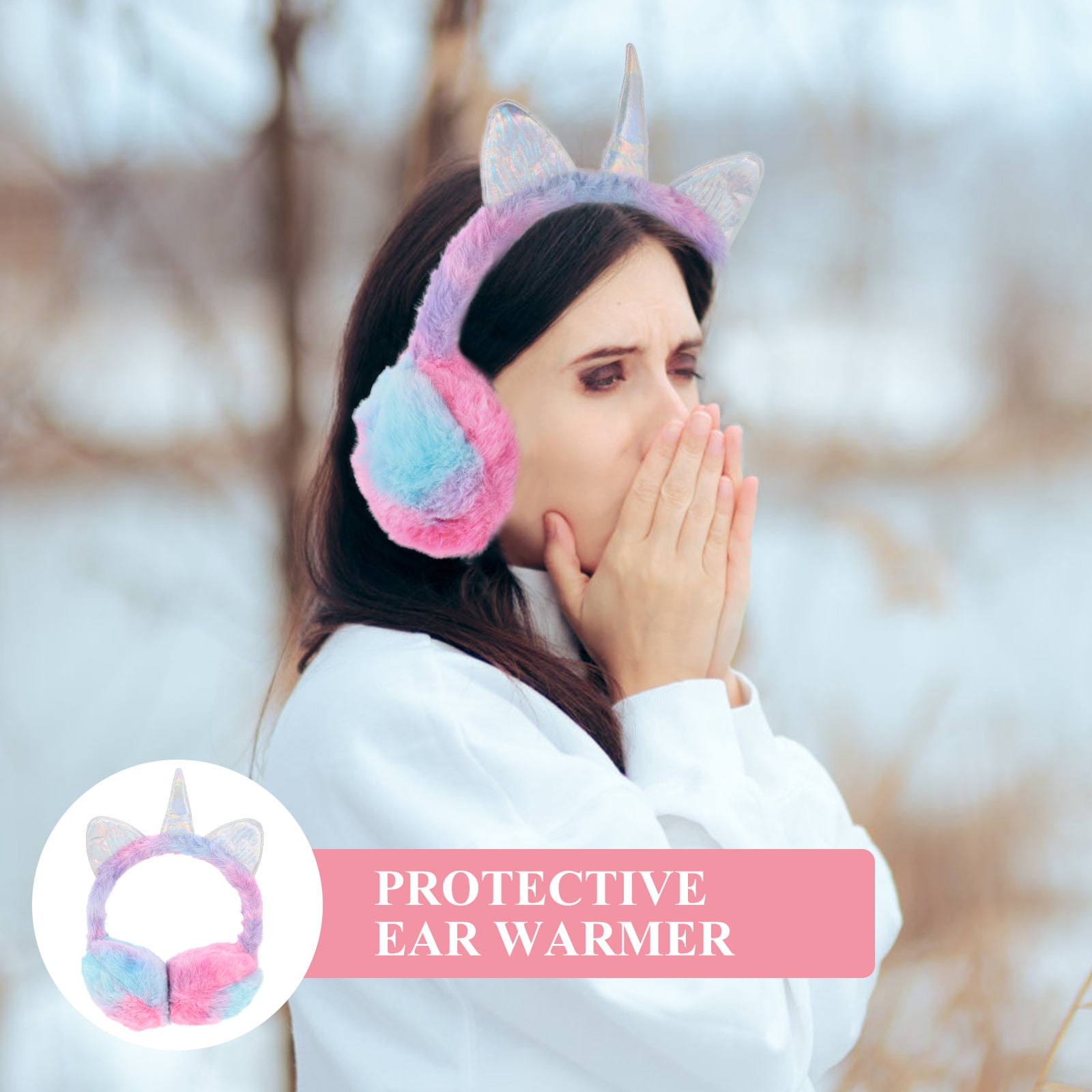 CTIRCHIU Warm Ear Muffs Earmuff Plush 1Set Foldable Design for Winter ...