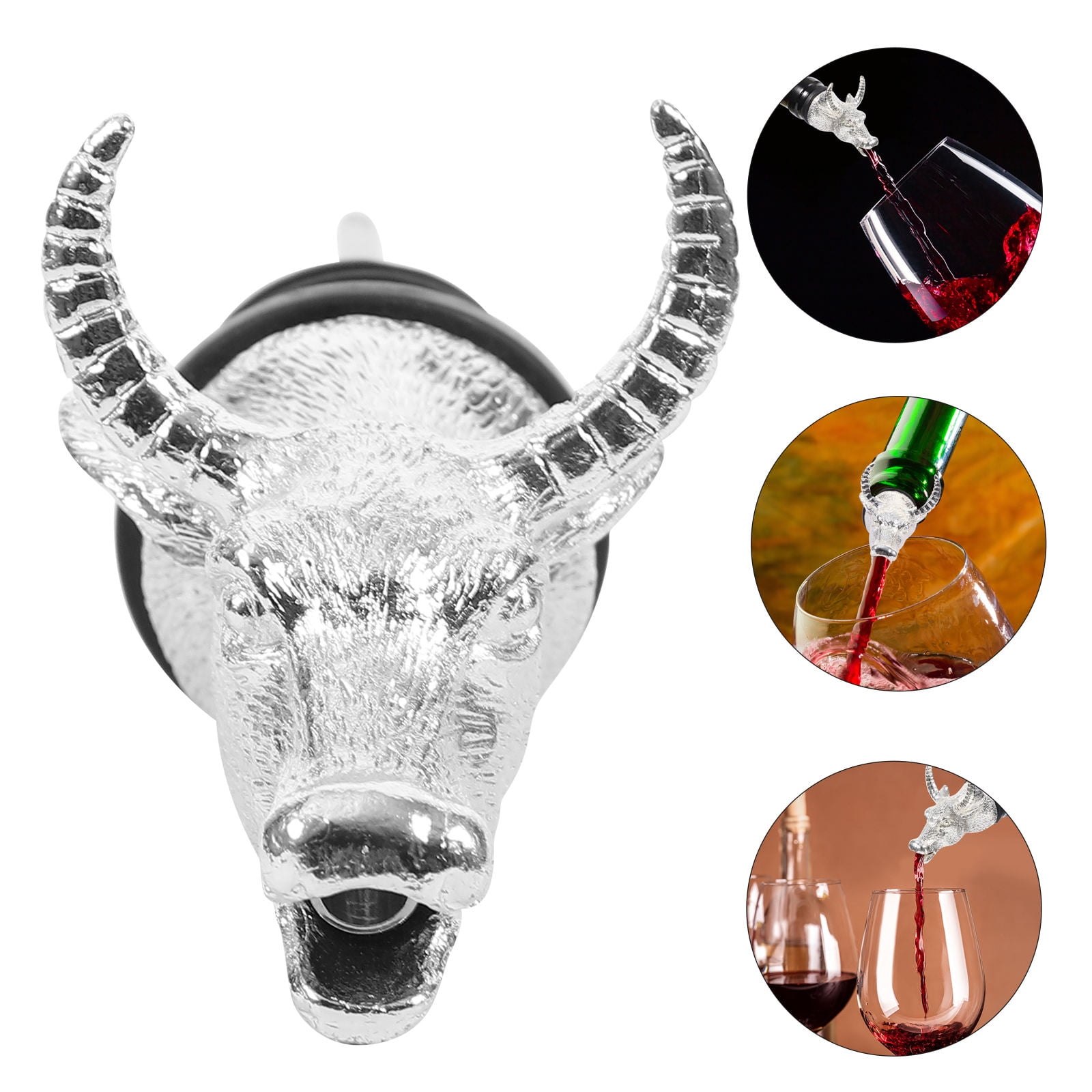 CTIRCHIU 1Pc Zinc Alloy Animals Wine Pourer Aerator with Silicone ...