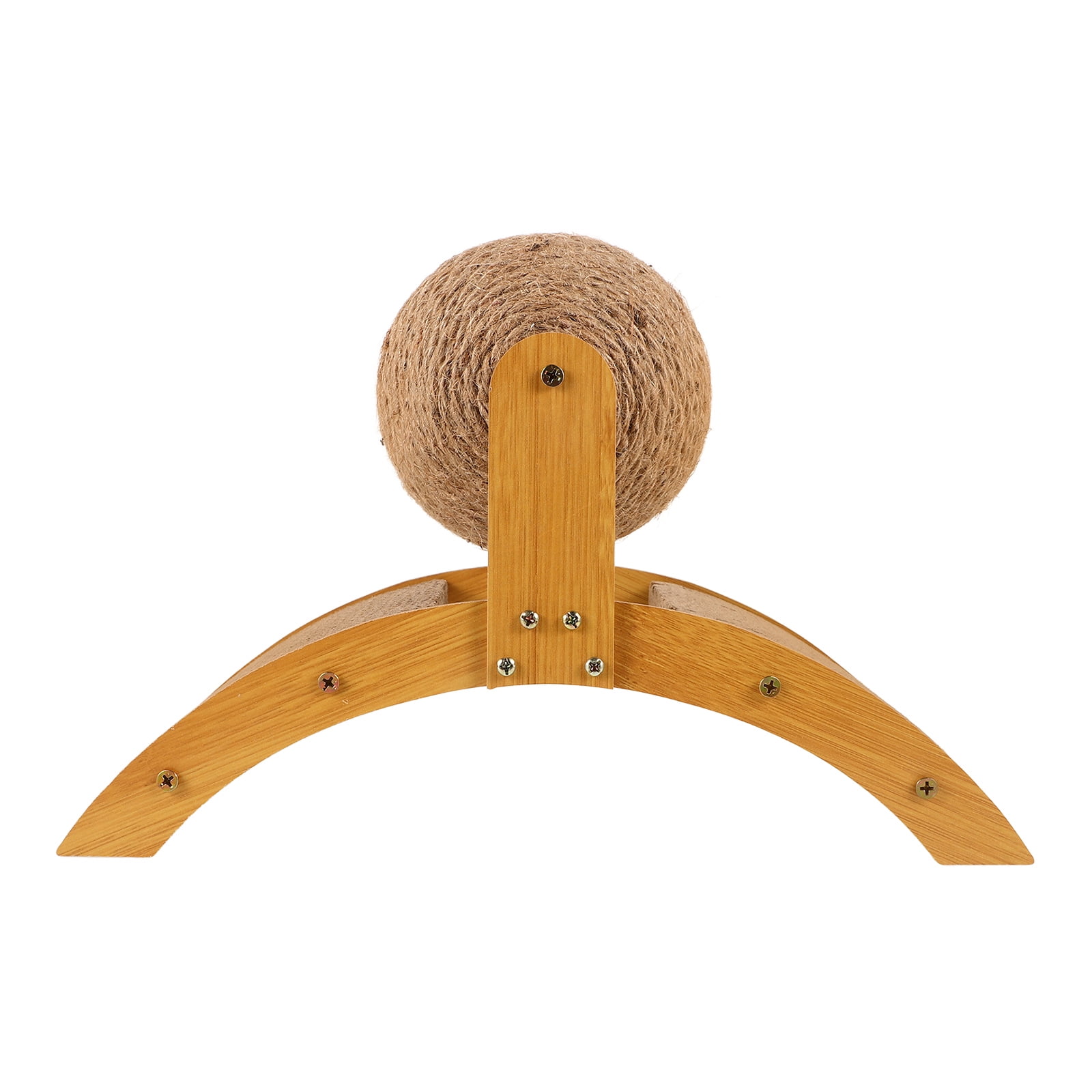 DRAFIDEEP Cat Activity Toys Cat Scratching Ball Toy Yellow Wood 1 Pcs ...