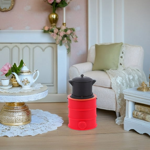 CTIRCHIU Miniature Dollhouse Stove Prop for Crafts with Realistic ...