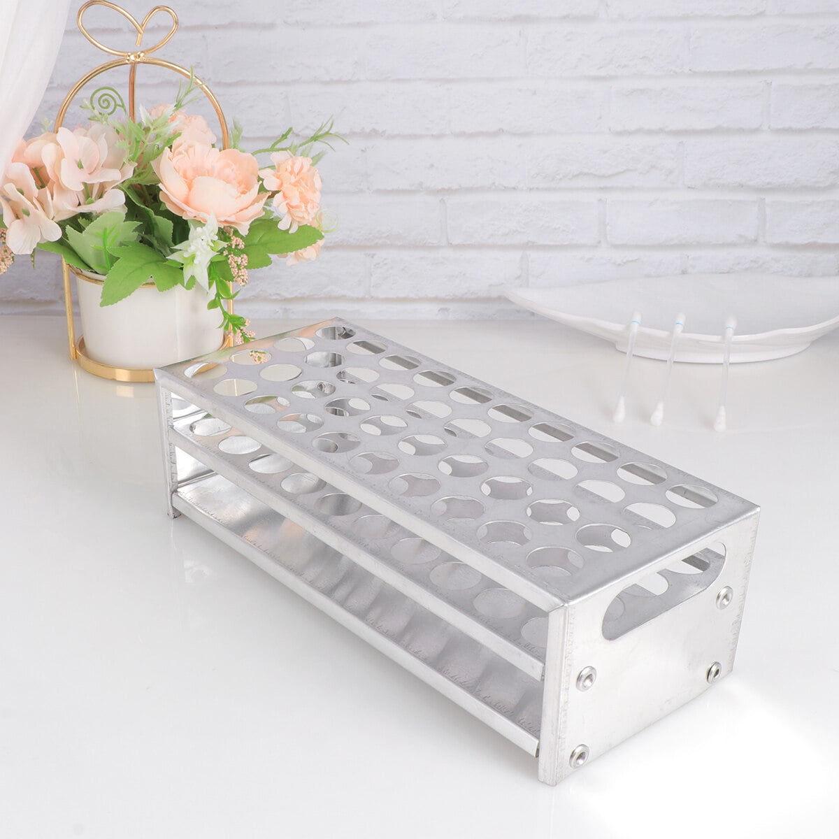 CTIRCHIU Aluminum Test Tube Rack for Laboratory Storage Easy to Clean ...