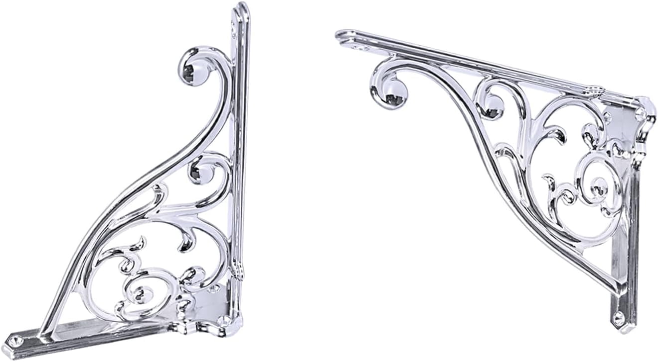 CTIVBI Heavy Duty Solid Stand 12 Inch 4 Pack Antique Brass Right Angle ...