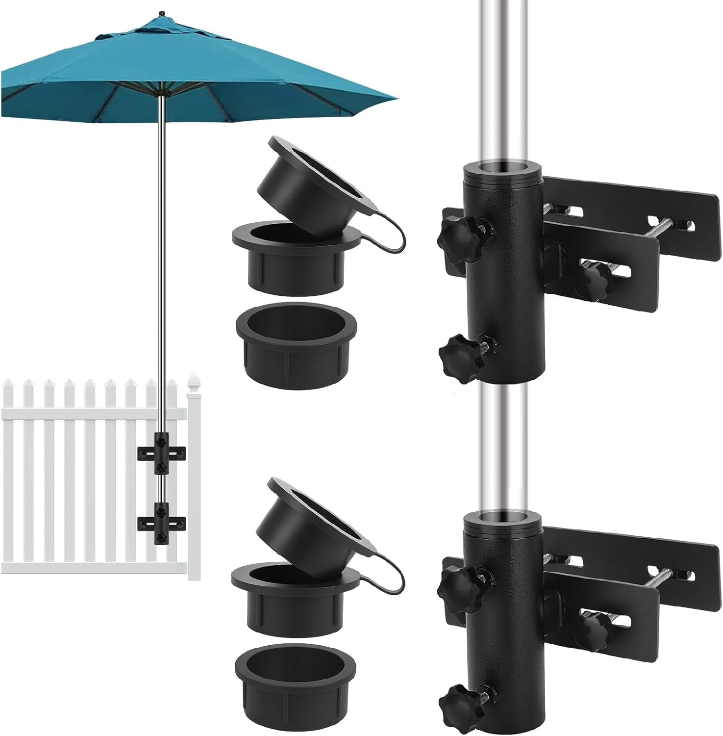 CTIVBI Stand for Deck Railing Fence Holder Clamp Adjustable Deck Post ...