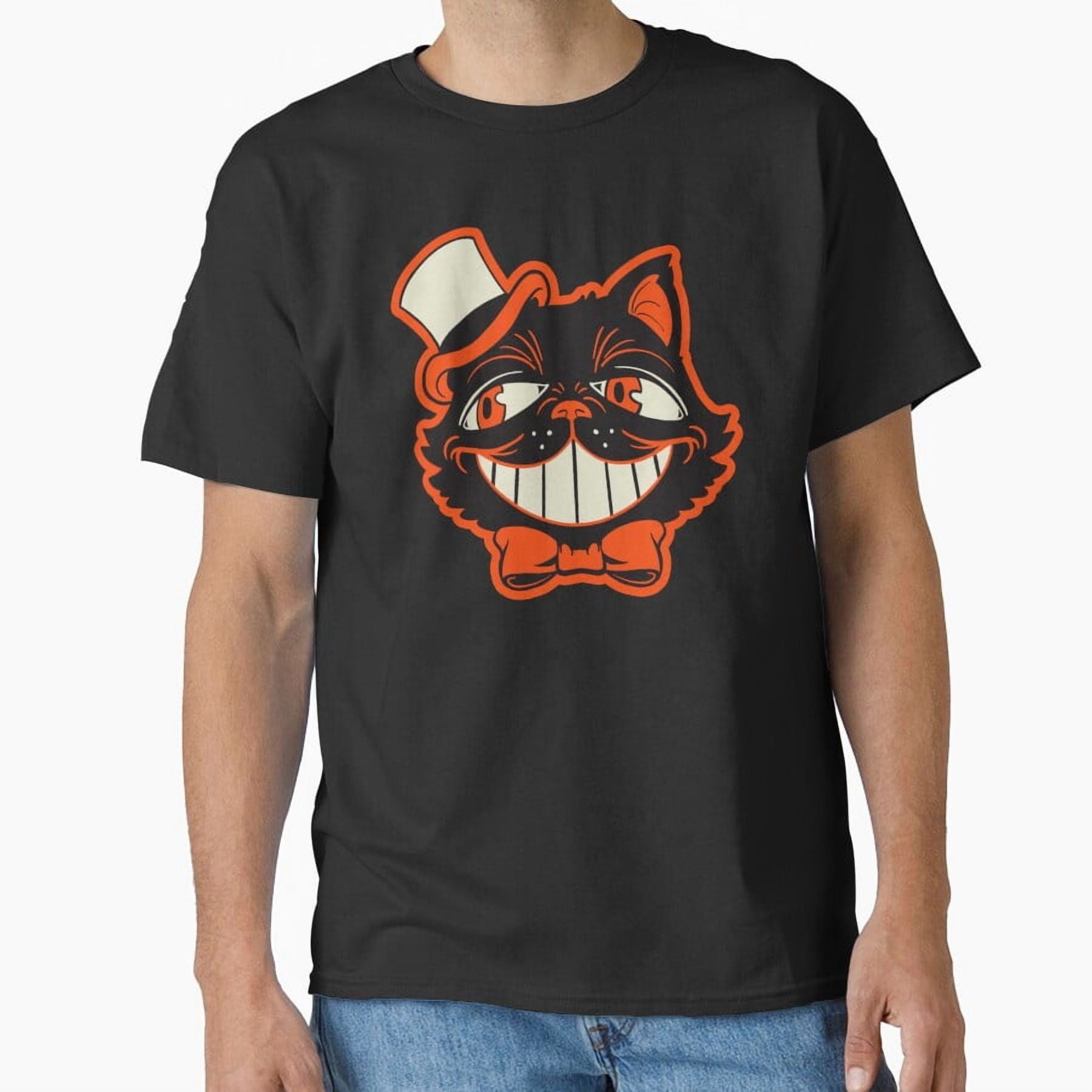 CTKR Studio Retro Style Dandy Black Cat Grinning H5146 Unisex T-Shirt ...