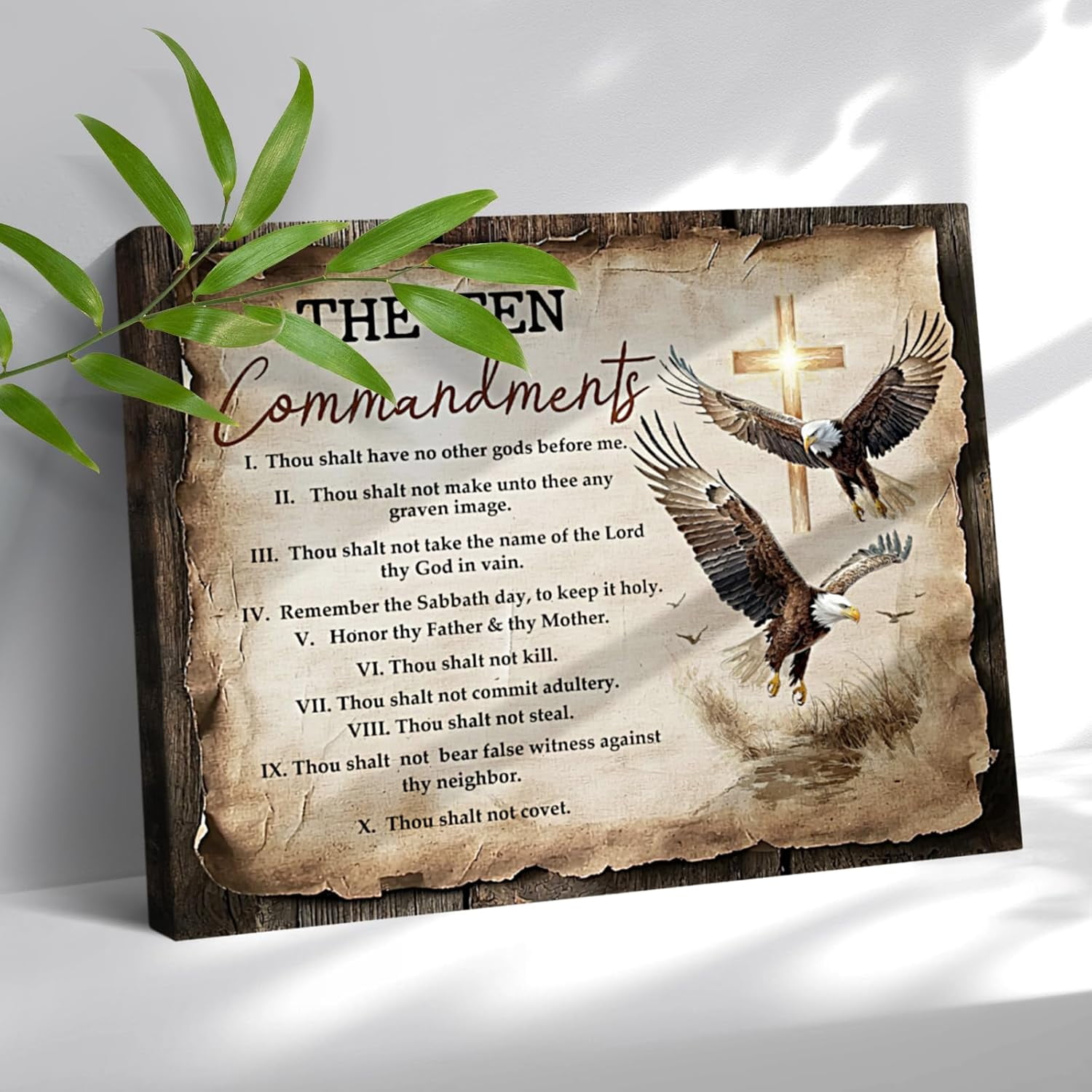 CTLL-10 Commandments Wall Art Christian Bible Verse Wall Art Religious ...