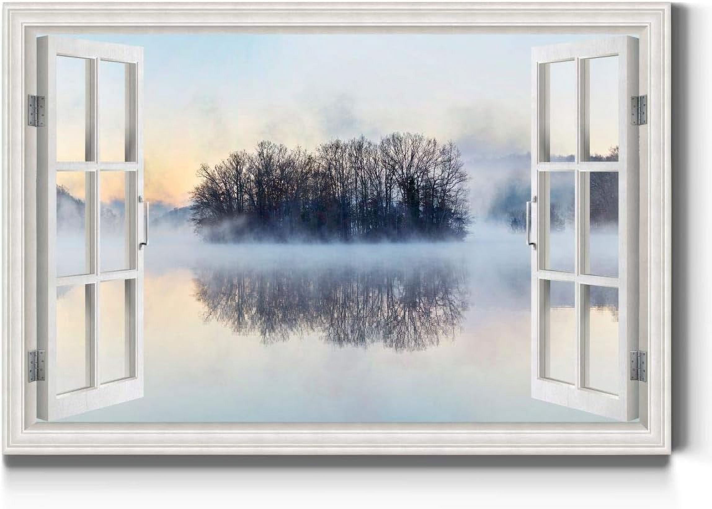 CTLL-Canvas Nature Wall Art Home Paintings & Prints Artwork Misty Lake ...