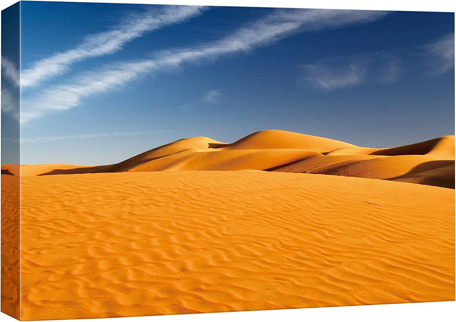 CTLL-Canvas Print Wall Art Bright Orange Sand Dunes Under Long ...