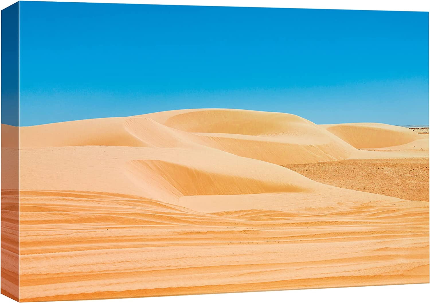CTLL-Canvas Print Wall Art Light Orange Sand Dunes Over Neone Gradient ...