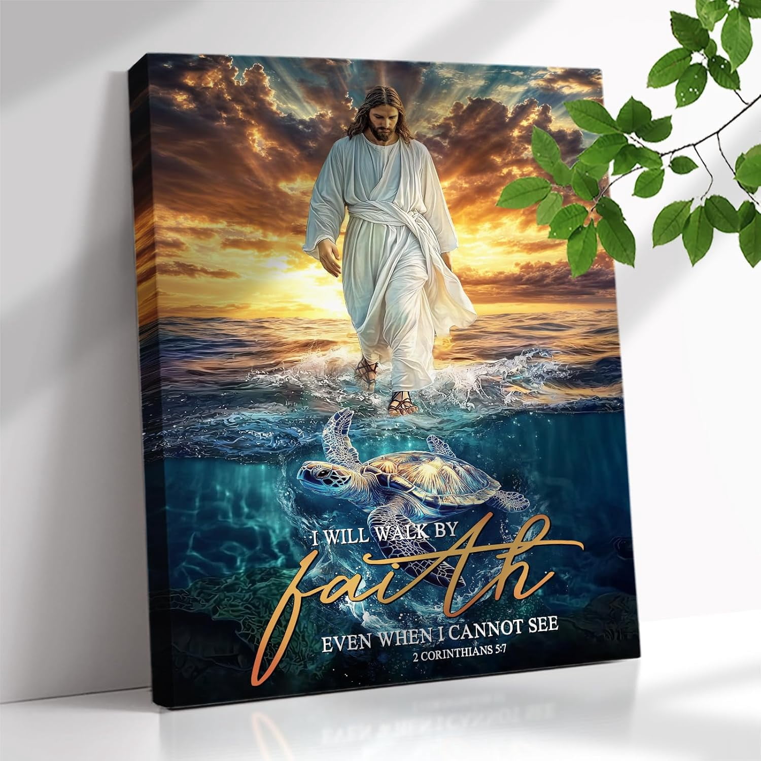 CTLL-Christian Jesus Wall Art Jesus Walk On Water Pictures Canvas ...