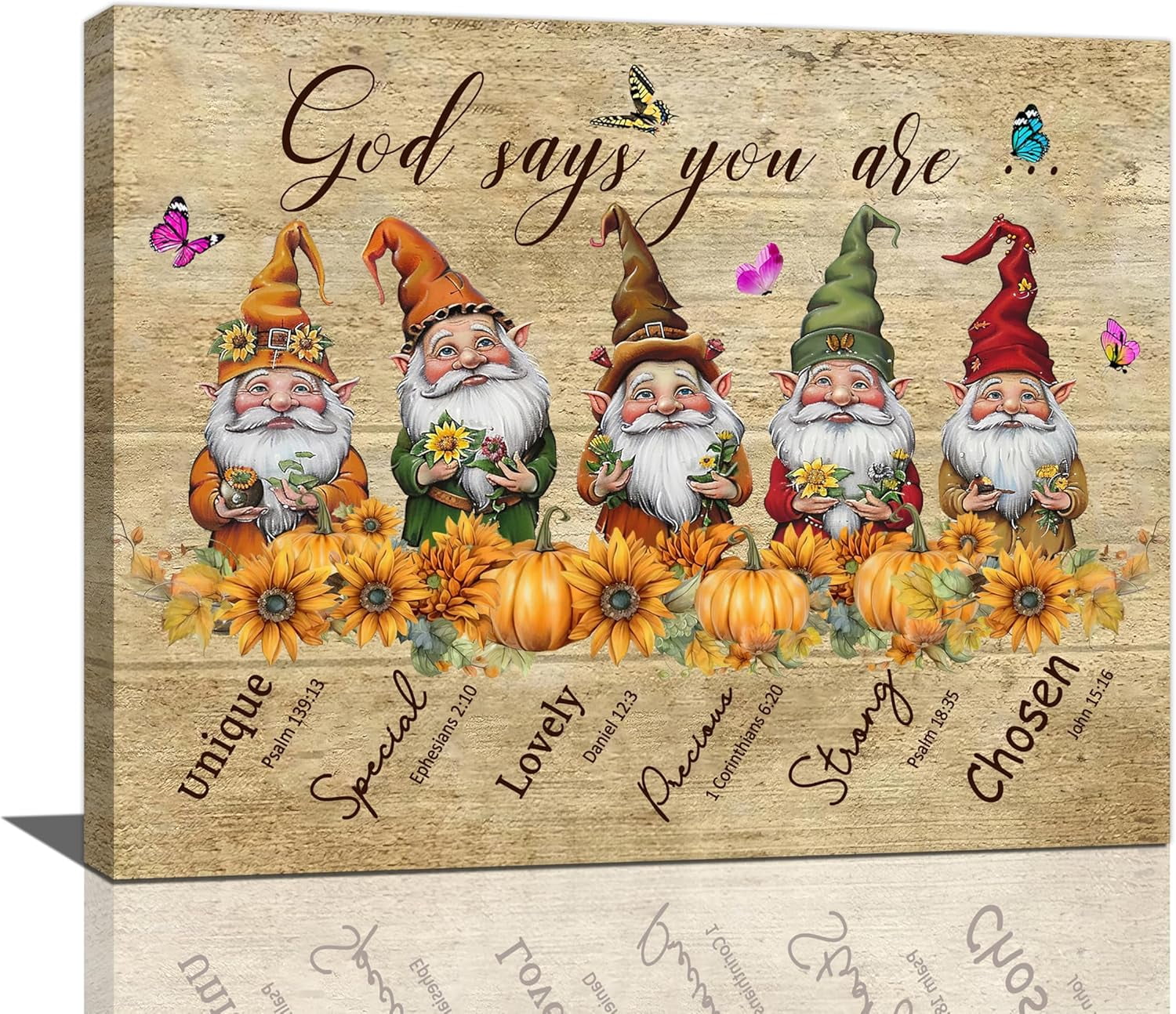 CTLL-Dwarf God Says You Are Wall Art Fall Pumpkins Pictures Wall Decor ...