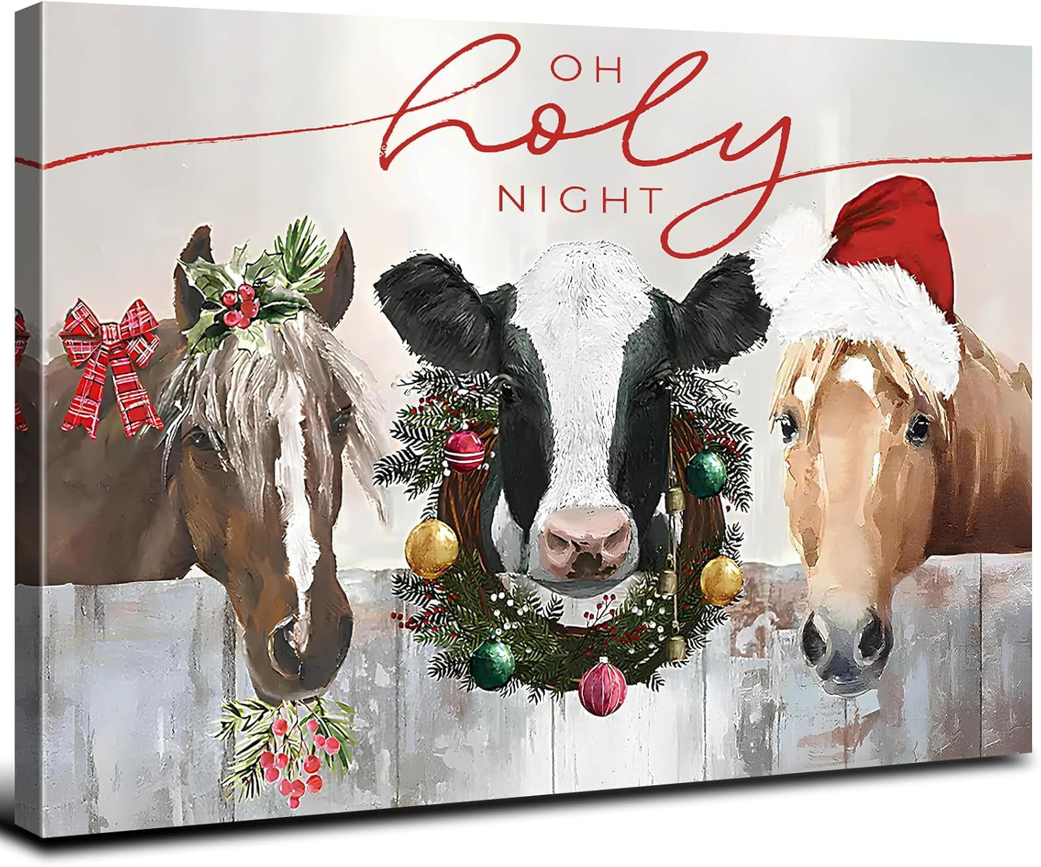 CTLL-Farmhouse Animals Wall Art Cute Country Farm Horse Cow ...