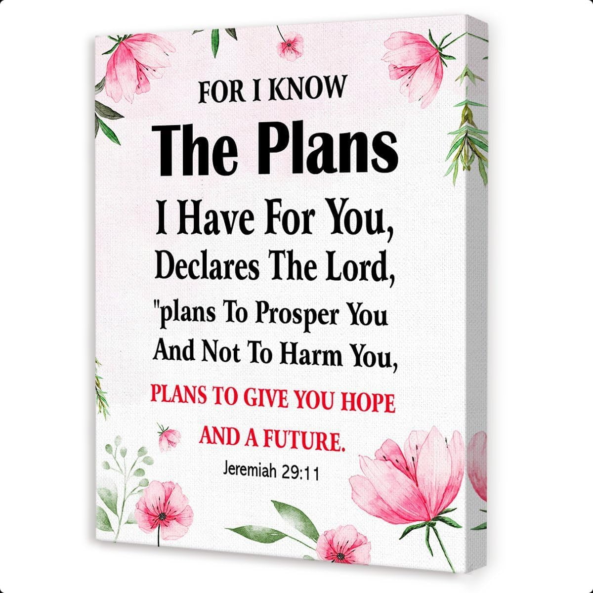 CTLL-Jeremiah 29:11 for I Know the Plans Canvas Wall Art,Christian for ...