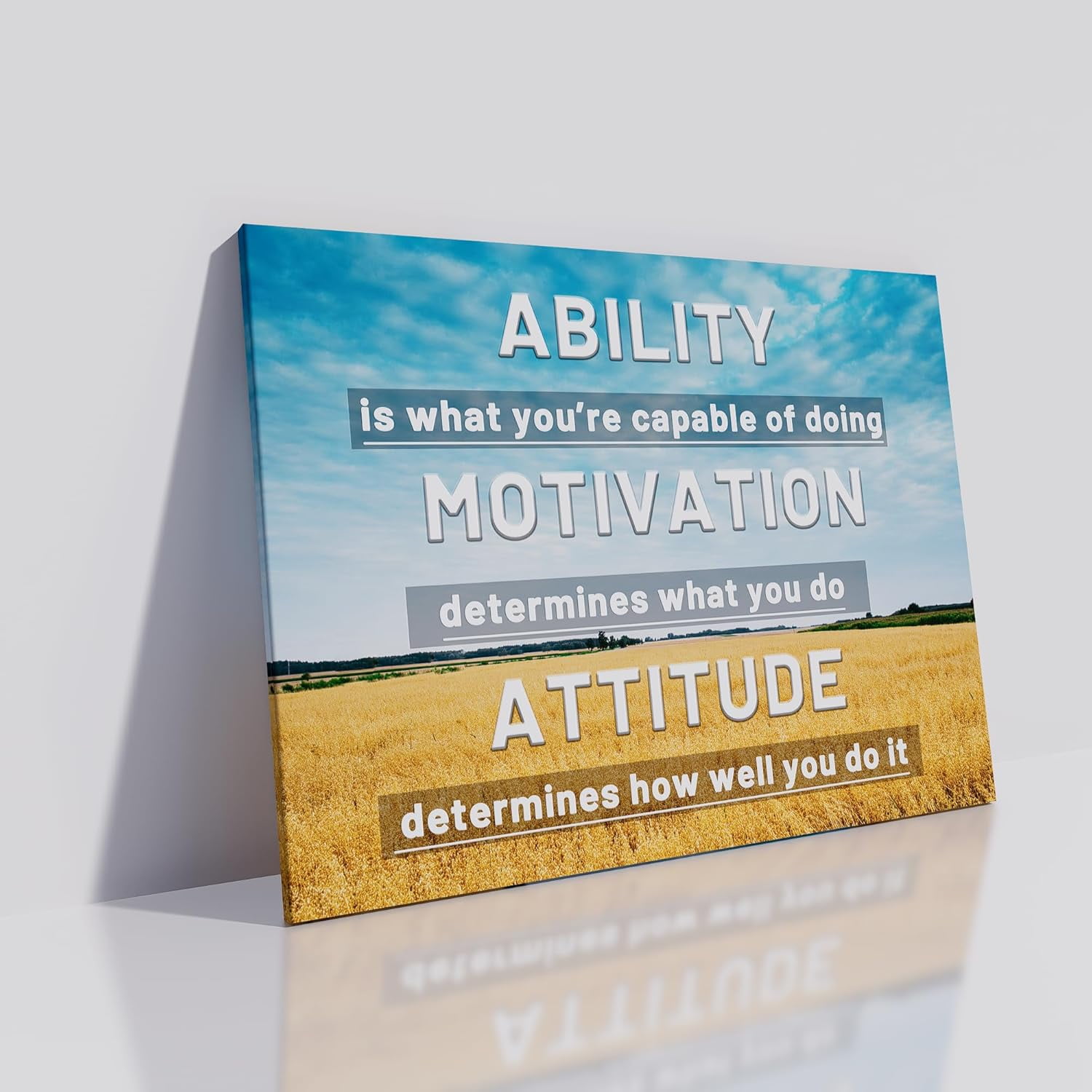 CTLL-Motivational Poster Wall Art Ability Motivation Attitude ...