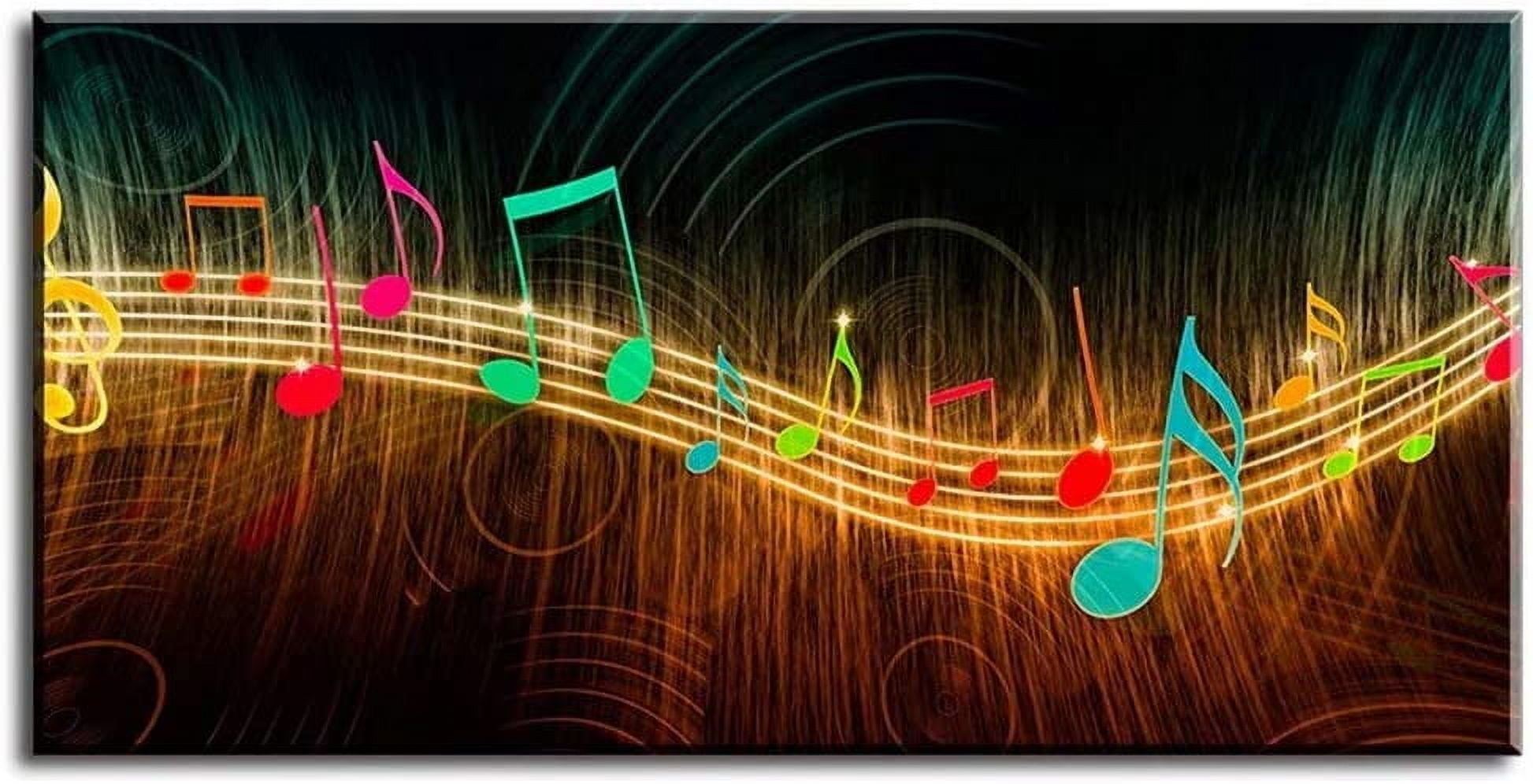 CTLL-Music Wall Art for Bedroom, PIY Modern Musical Note Canvas Prints ...