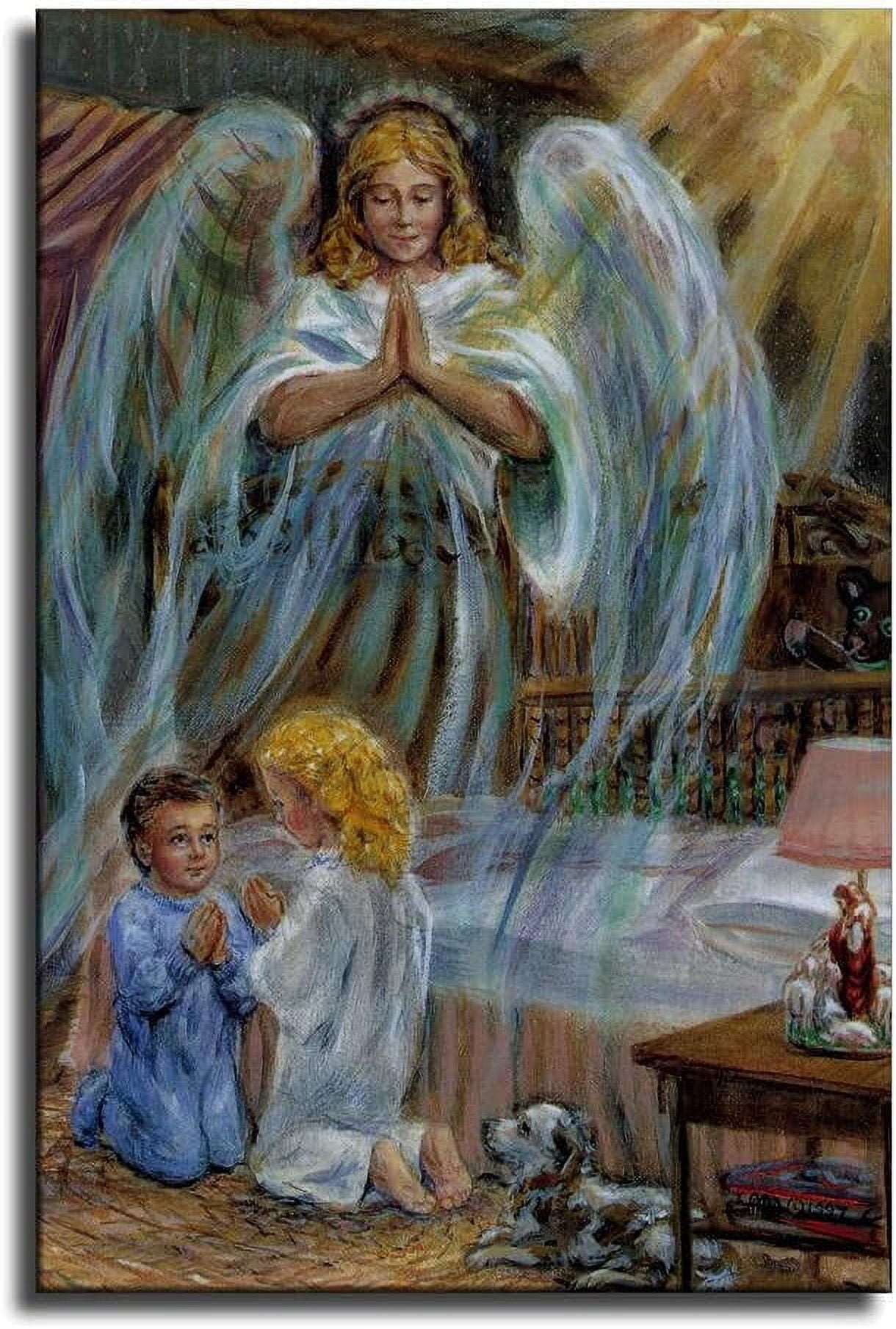 CTLL-Our Lady Mary Guardian Angel and Child Jesus Painting Poster ...