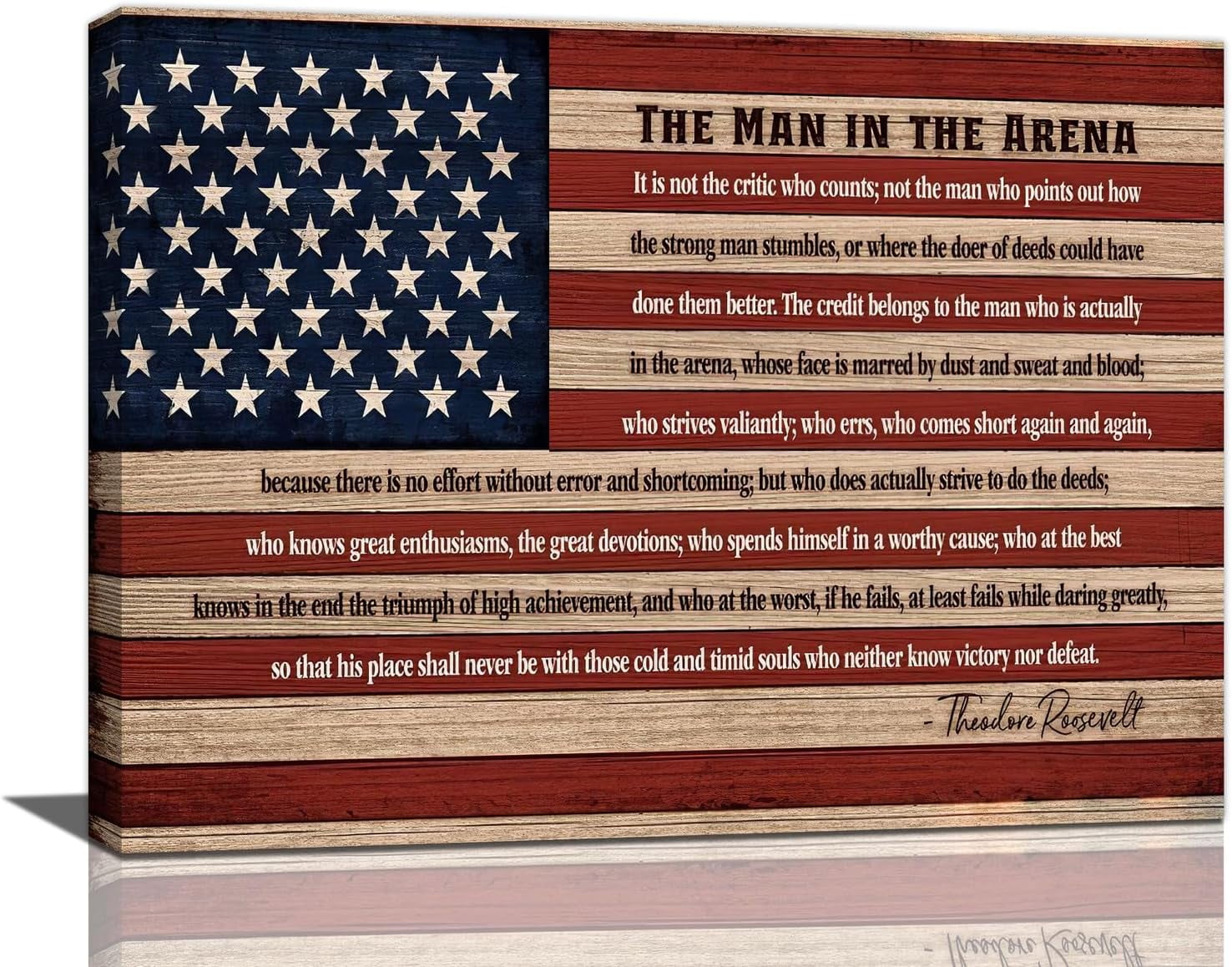 CTLL-The Man In The Arena Wall Art Inspirational Pictures Motivational ...