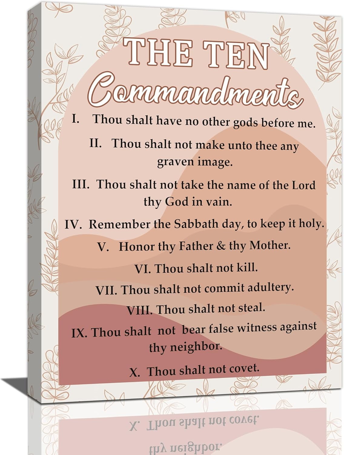 CTLL-The Ten Commandments Wall Art Bible Verses Pictures Christian ...