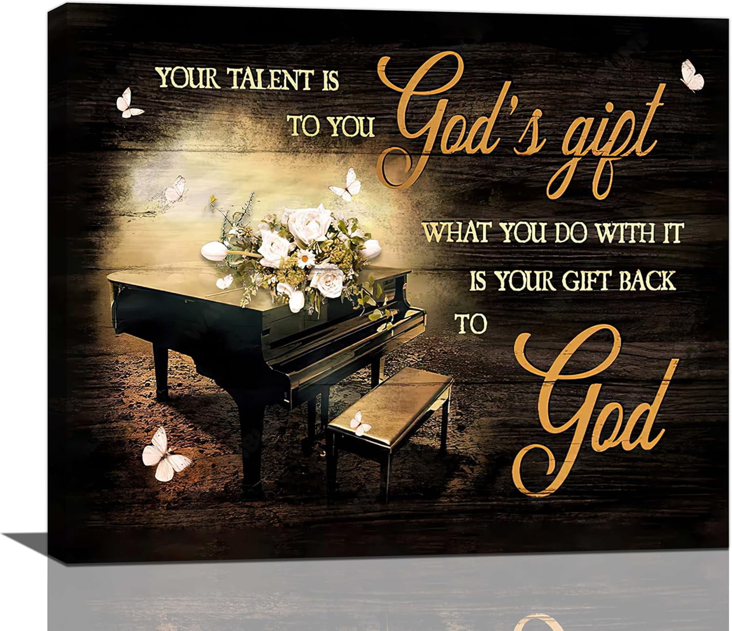 CTLL-Vintage Piano Music Decor Wall Art You Talent Is God‘s Gift ...